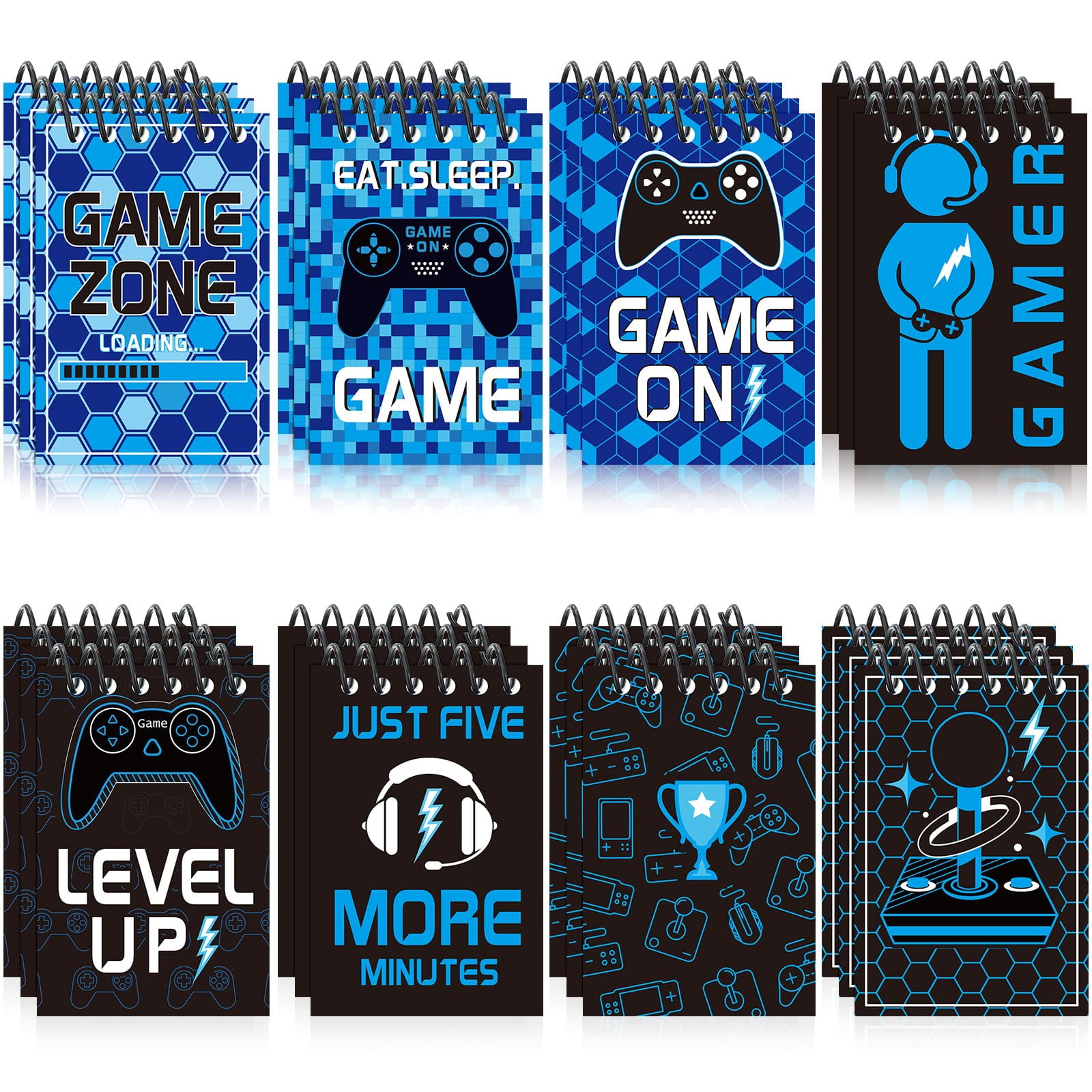 24 Pcs Video Game Party Favors Mini Gaming Notepads Mini Game Notebooks ...