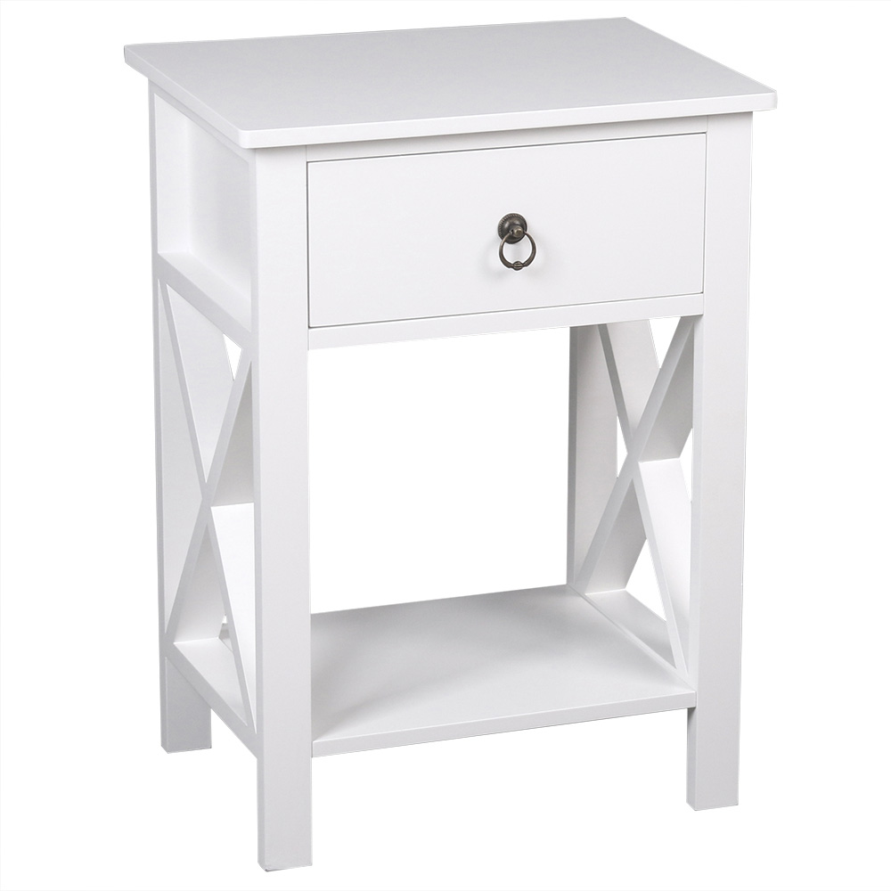 Sesslife Nightstand for Bedroom, Wooden Bedside Table with Storage ...