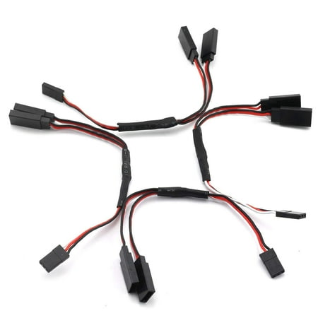 ZRM&E 4 Pack 150mm Y Style 3-Pin Servo Extension Cord for RC Airplane ...
