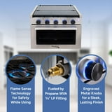 RecPro 21 Inch 3 Burner Propane RV Stove Gas Range without Hood, Silver ...