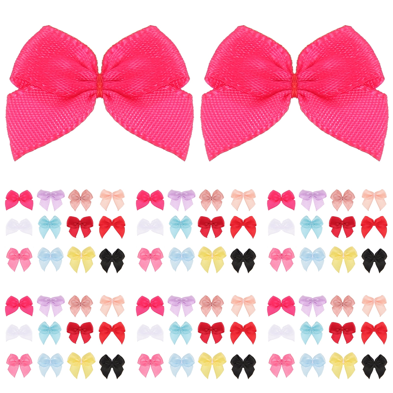 250pcs Mini Satin Ribbon Bows DIY Craft Bows Sewing Crafts Bows ...