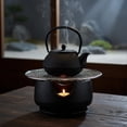 Cast Iron Teapot Warmer with Candle, Small Heavy Charcoal Stove for Tea ...
