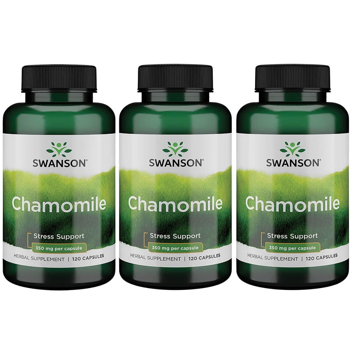 Swanson Chamomile 350 mg 120 Caps 3 Pack - Walmart.com
