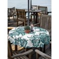 Abstract Paisley Pattern Round Outdoor Tablecloth with Umbrella Hole ...