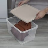 Sterilite 20 Quart Storage Box Plastic, Grey Pumice - Walmart.com