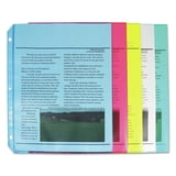 C-Line Colored Polypropylene Sheet Protector, Assorted Colors, 2", 11 x ...