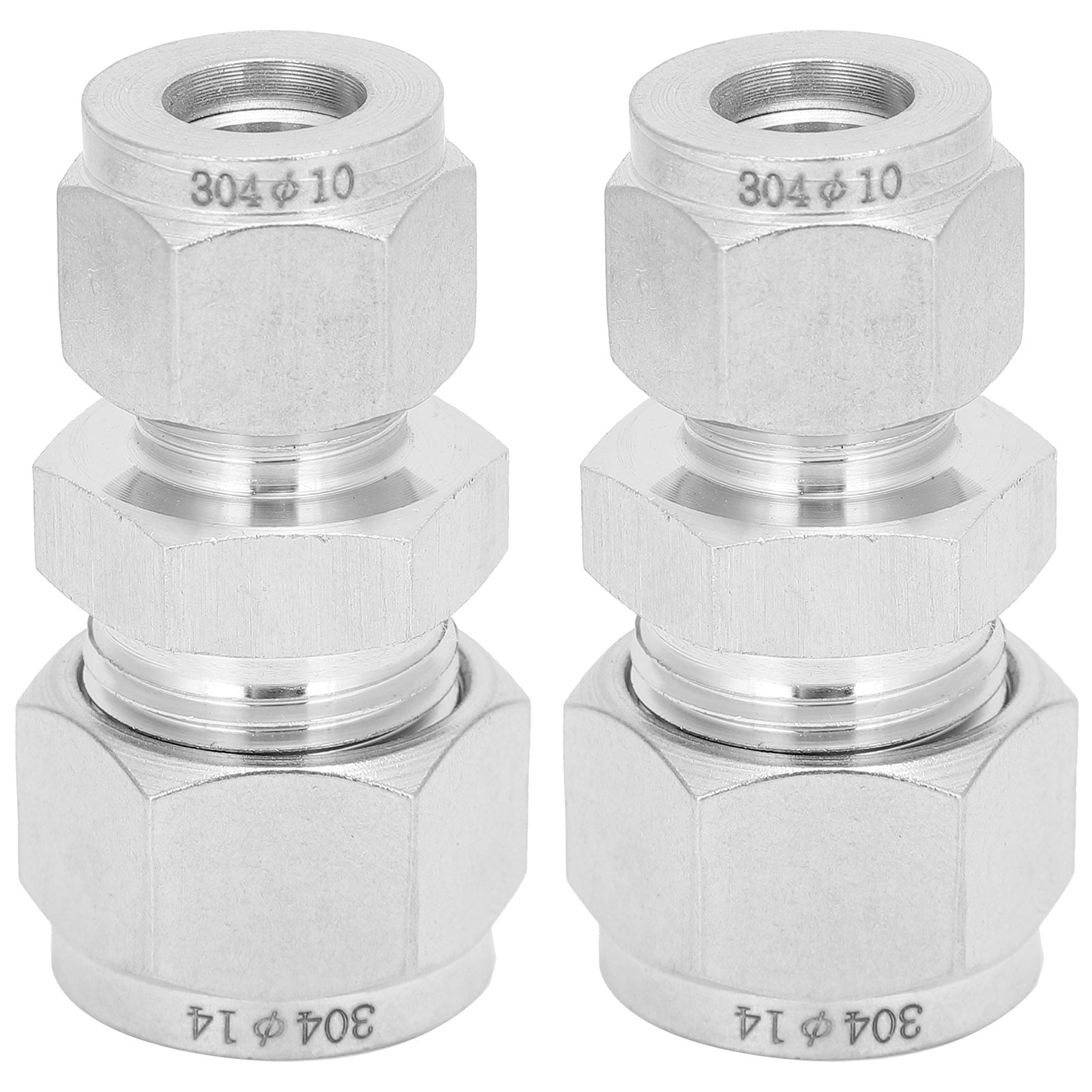 Adaptador de tubo de compresión de 2 piezas Unión reductora de doble ...