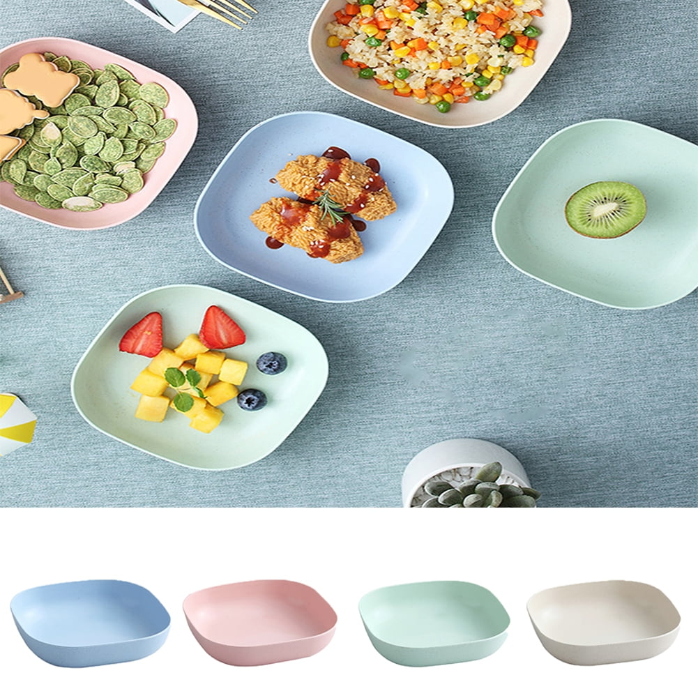 Square Salad Plates, Multicolor Dinner Plates, Great for Dessert ...