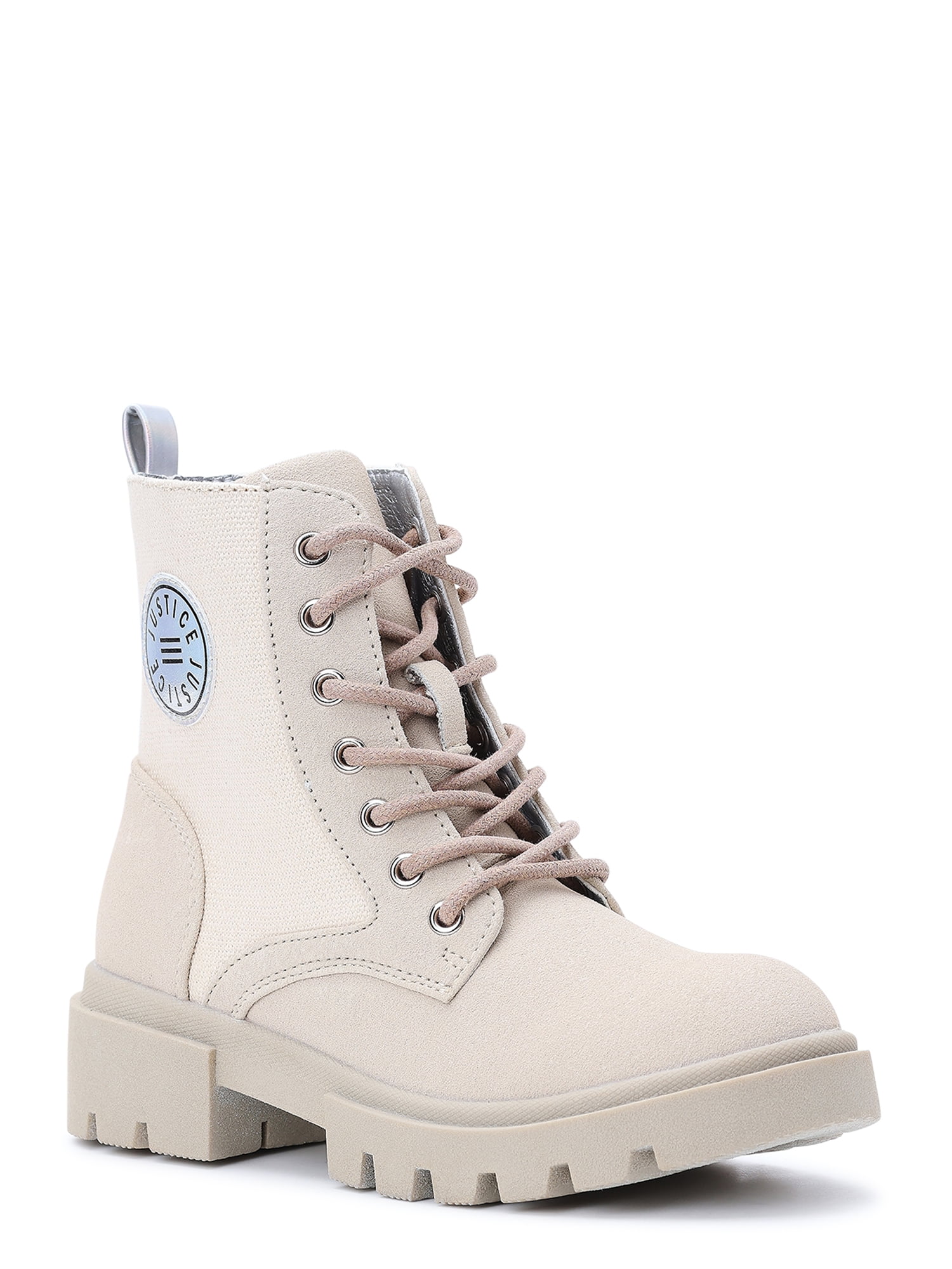 Justice Girls Lace Up Lug Boots, Sizes 13-4 - Walmart.com