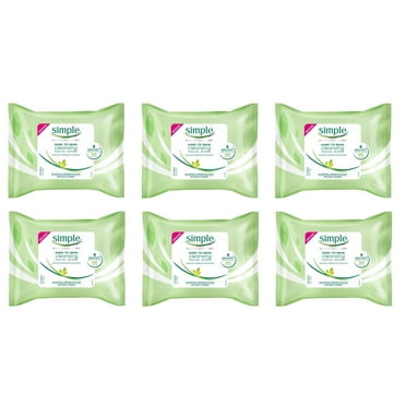 Simple Kind to Skin Gentle Face Cleanser Wipes, Refreshing & Sensitive ...