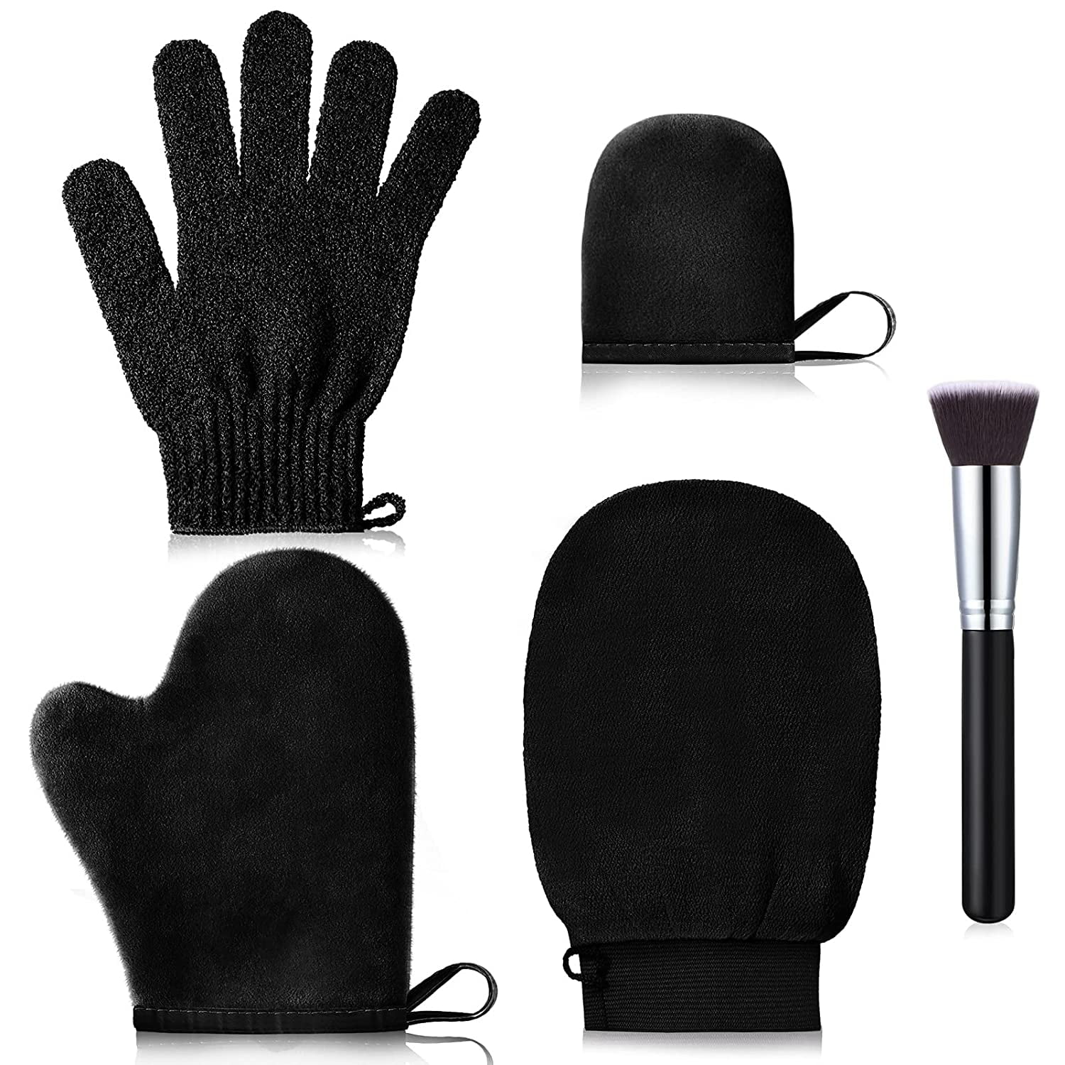 5 Pieces Self Tanning Mitt Applicator Kit Set Self Tanner Glove Self ...