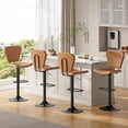 Adjustable Set of 2, 360° Swivel Bar Chairs with Padded Seat, Kitchen ...