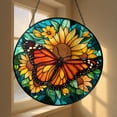 Butterfly Stained Glass Style Suncatcher, Fantasy Insect Window Hanging ...
