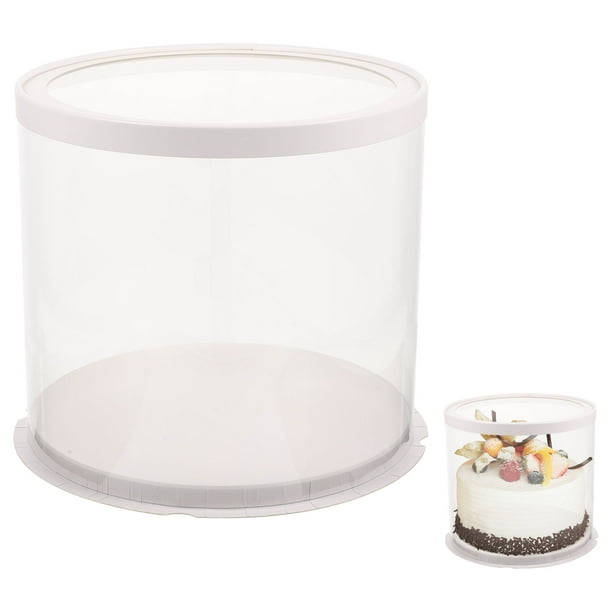 2Pcs Clear Cake Carrier Round Cake Box Baking Packing Box Birthday Cake ...