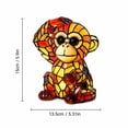 Monkey Stained Glass Night Light Figurine, Stained Glass Lamp, Night ...
