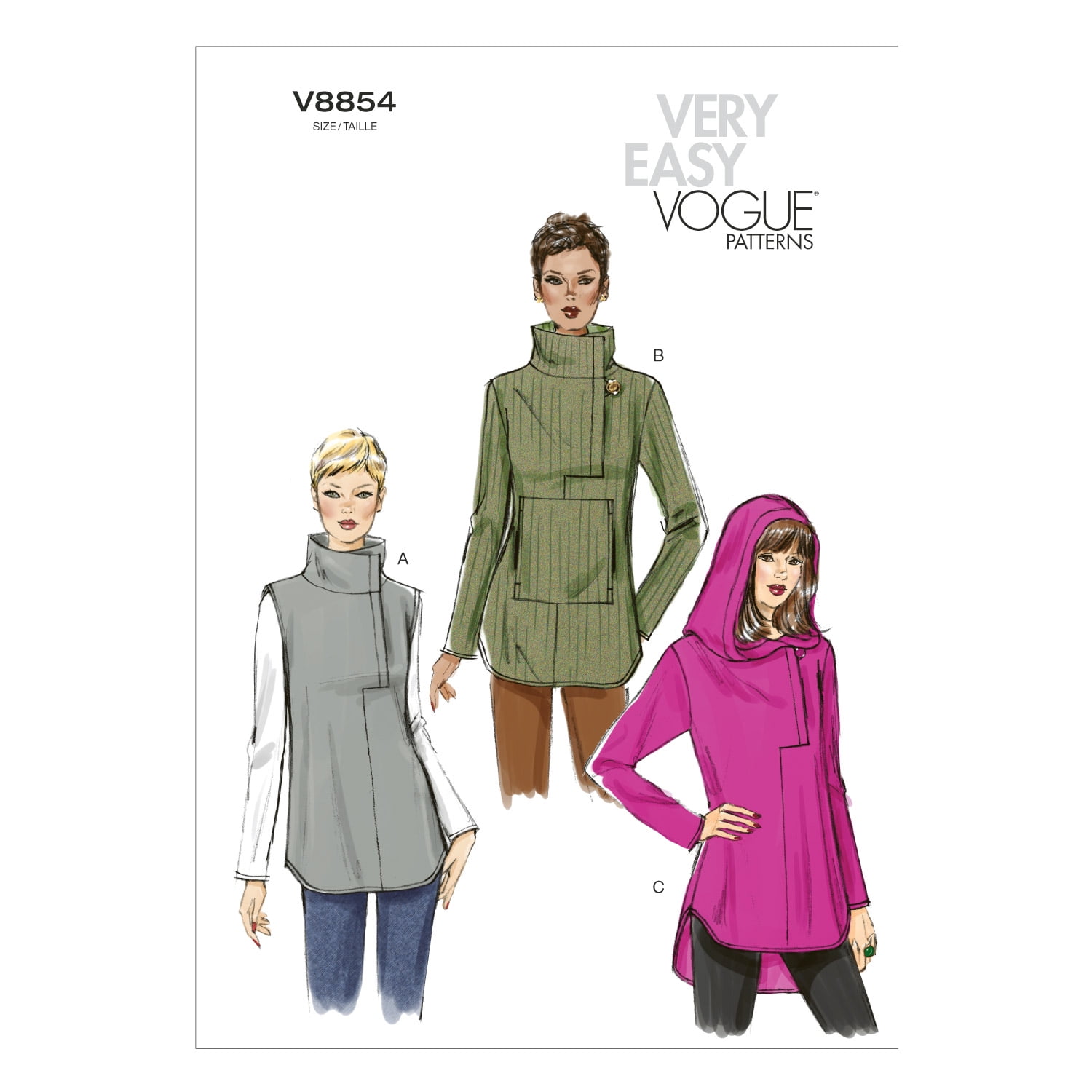 McCall PatternVogue Misses' Tunic-XSM-SML-MED - Walmart.com - Walmart.com