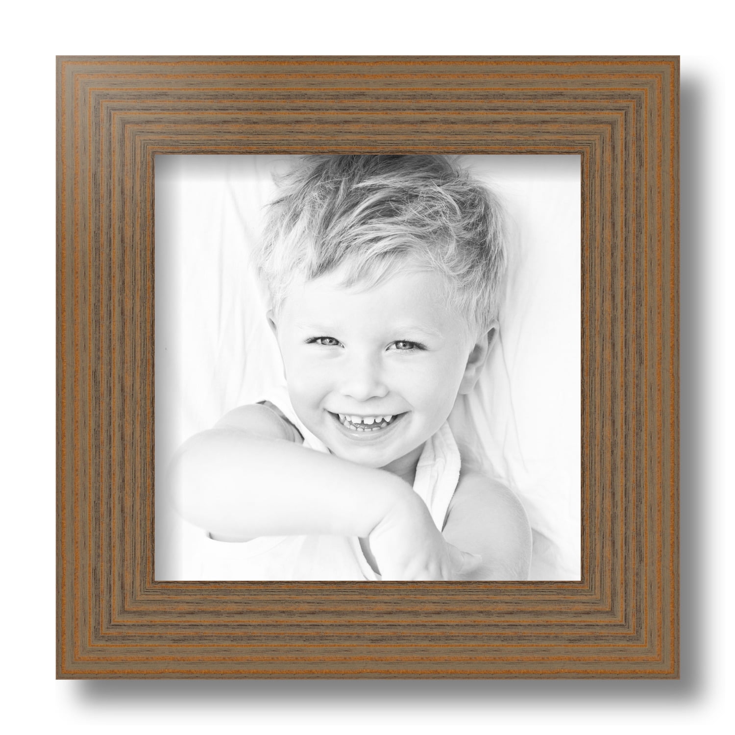 ArtToFrames 8x8 Inch Honey Picture Frame, This Brown Wood Poster Frame ...
