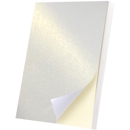 Matte Silver Paper Stickers Blank Sticker Label Sheets 8.5" x 11" 24 ...