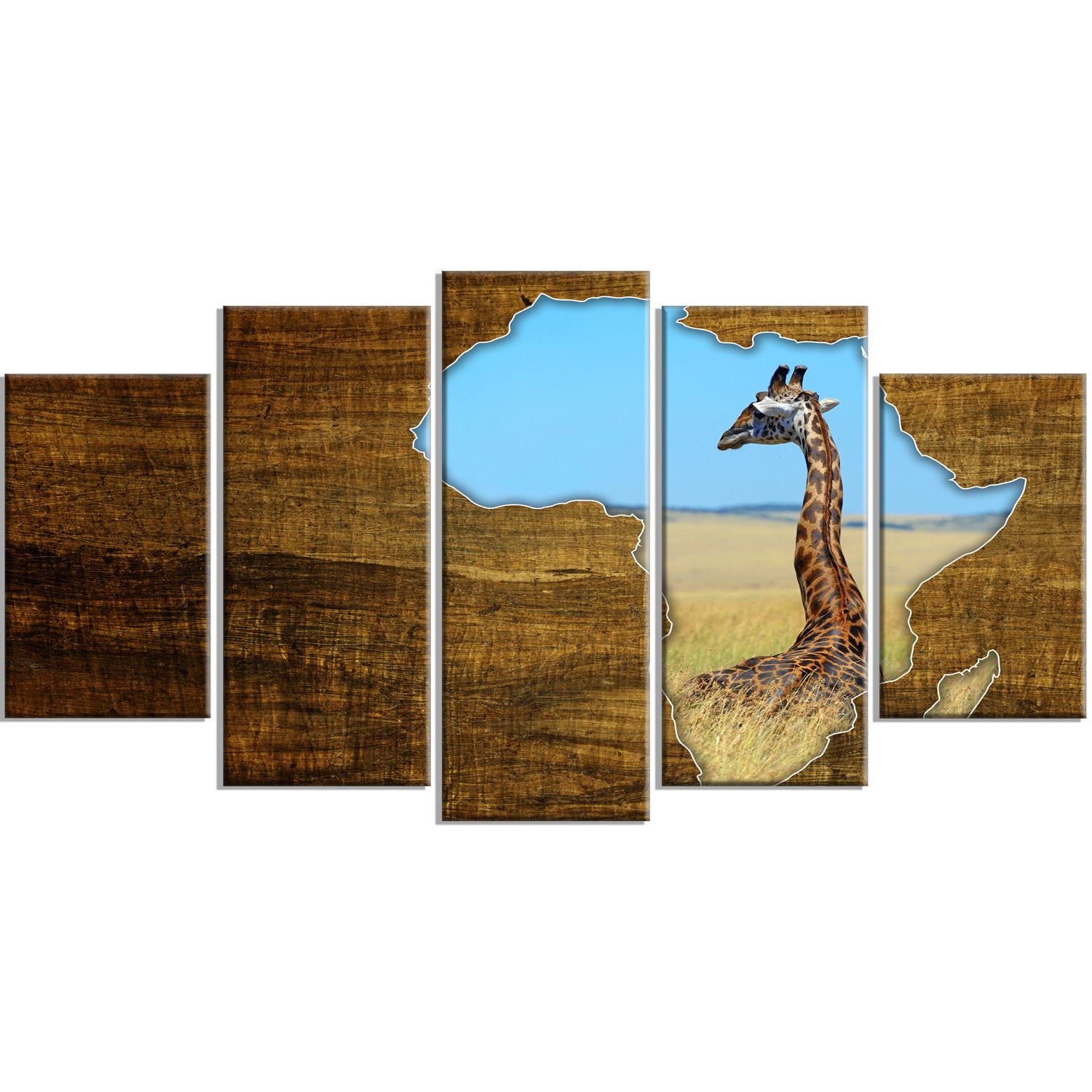 Click here for Designart Design Art Africa Wildlife Map Design Ca... prices