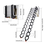 Attic Steps Pull Down Wall-Mounted Folding Stairs Alloy Attic Access ...