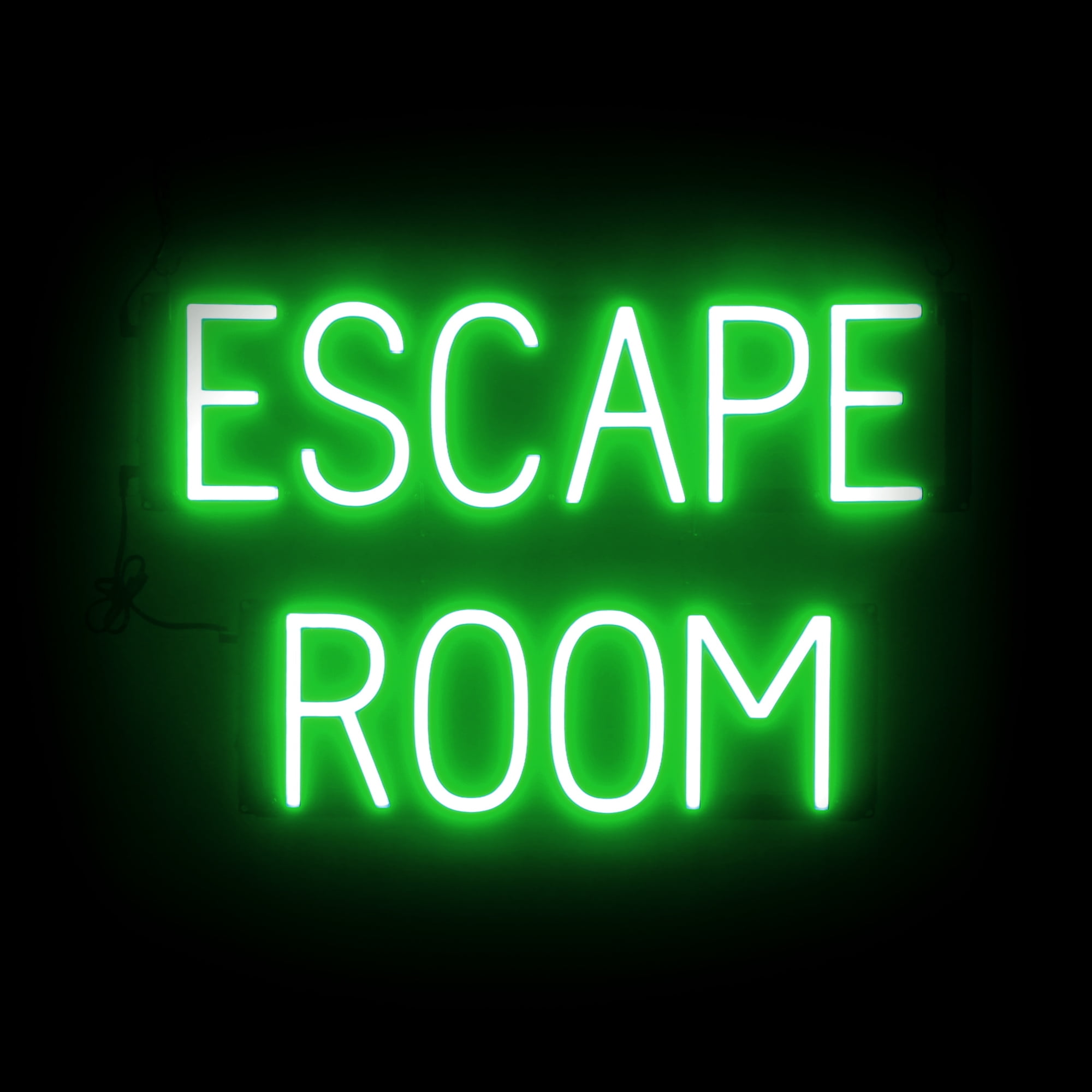 SpellBrite ESCAPE ROOM LED Sign for Business. 23.6" x 15.0" Green ...
