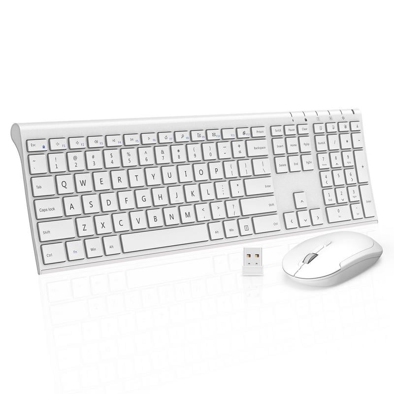 Wireless Keyboard Mouse Combo, Jelly Comb 2.4GHz Ultra Slim Full Size ... Wireless Keyboard Mouse Combo, Jelly Comb 2.4GHz Ultra Slim Full Size ...
