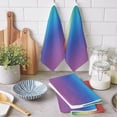 4 Pack Red Yellow Kitchen Towels Green Blue Purple Gradient Decorative ...