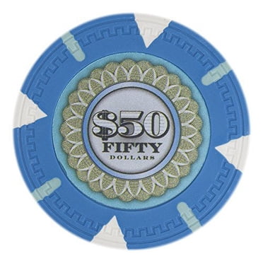 Crown Casino 500 Piece 13.5g Clay Poker Chips Set with Colored Chips ...