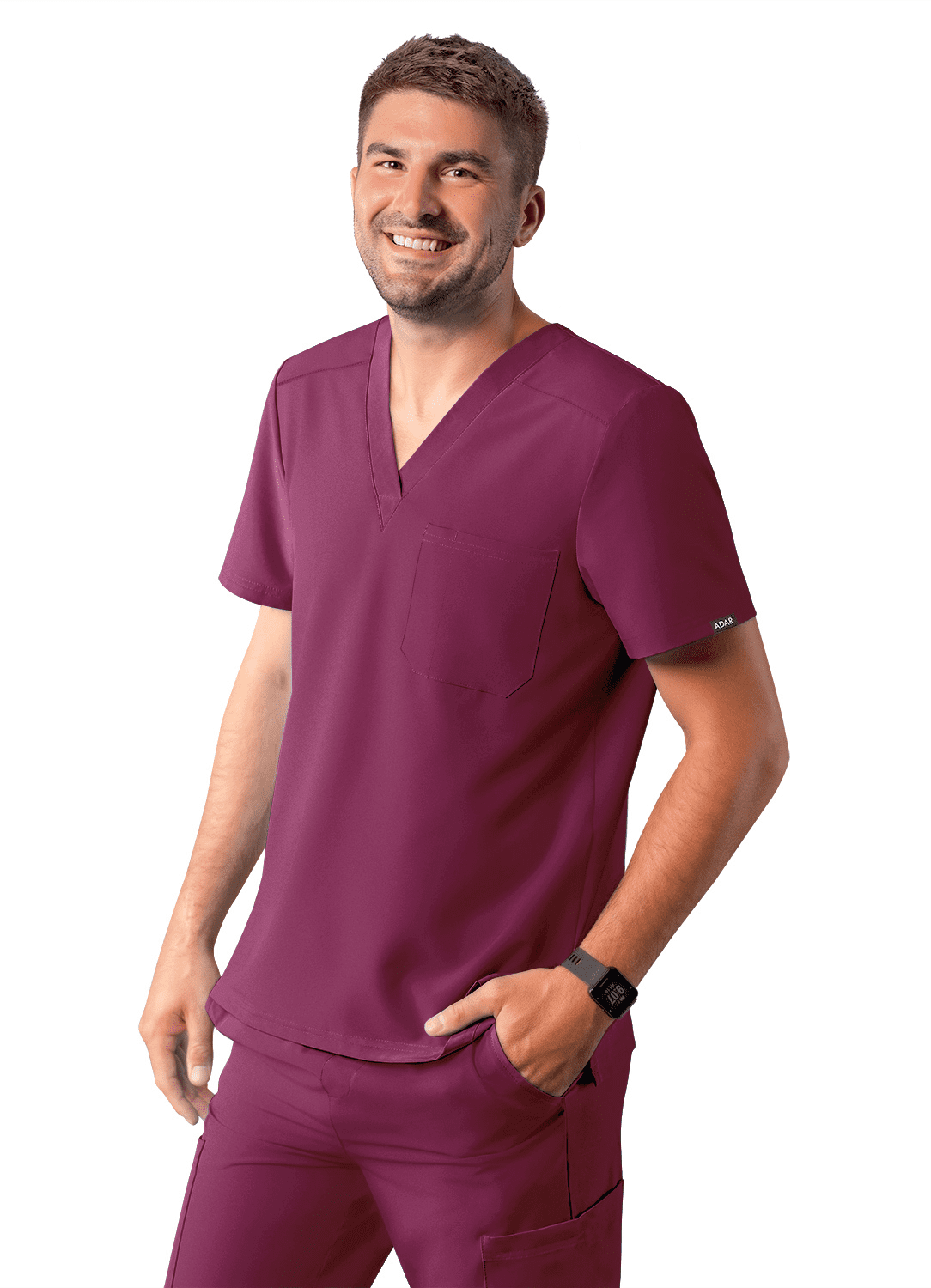 Adar Addition Scrubs For Men - Classic V-Neck Scrub Top - Walmart.com