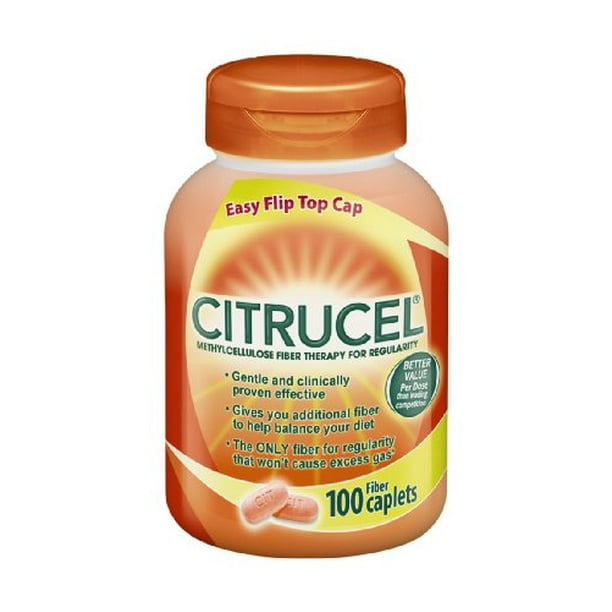 Citrucel Fiber Therapy Caplets, 100 Count Each - Walmart.com