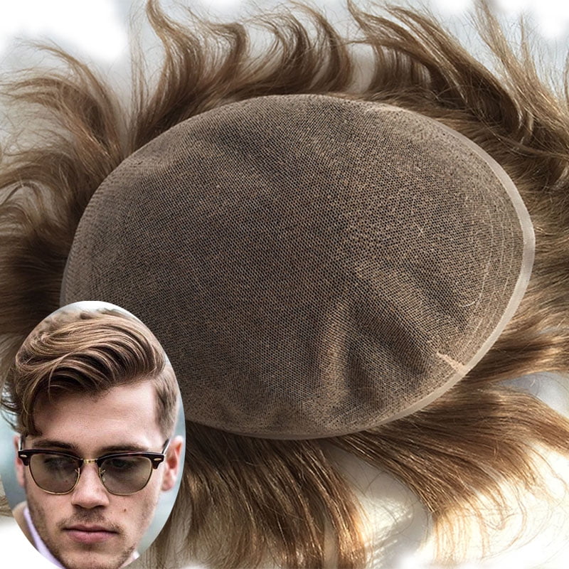 Human Hair Swiss Full Lace Toupee For Mem 10x8 inch Base Hairpieces for ...