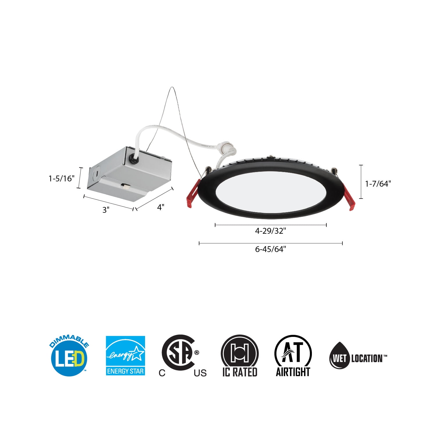 Buy Lithonia Lighting Wf6 Led 90Cri M6 Wafer Led Integrated Recessed ...