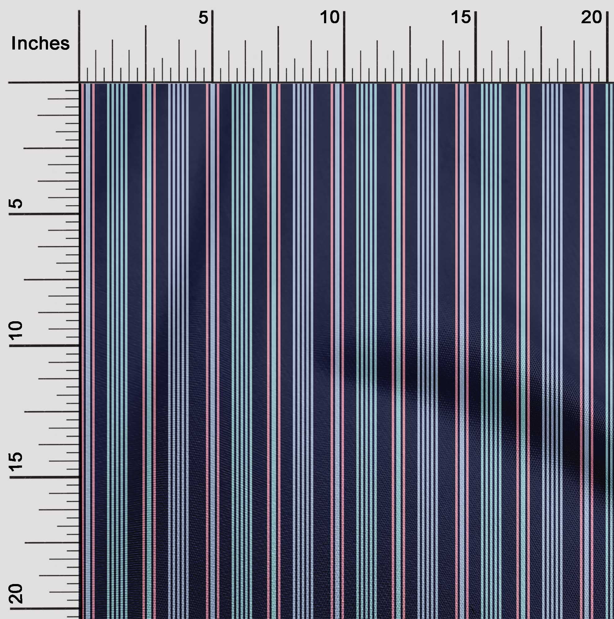 oneOone Organic Cotton Voile Fabric Vertical Stripe Printed Fabric 1 ...
