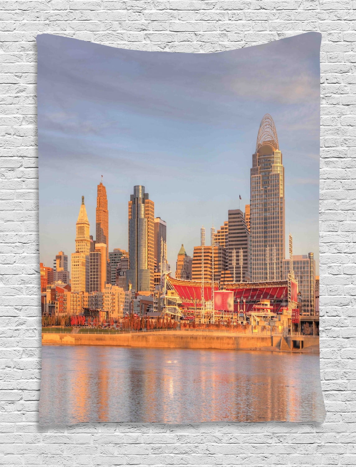 Cincinnati Tapestry, Alleyway Landline Buildings near the Stadium ...