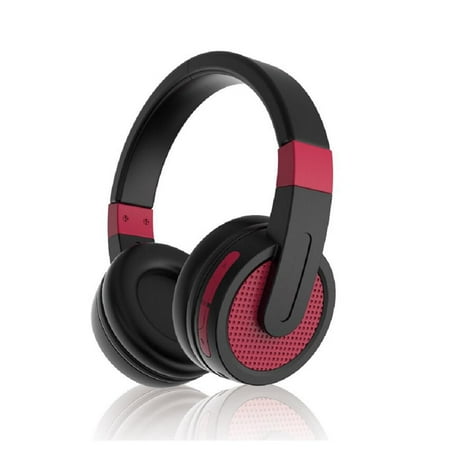 Proscan Full-Sized Bluetooth Stereo Headphones with Microphone - Red ...