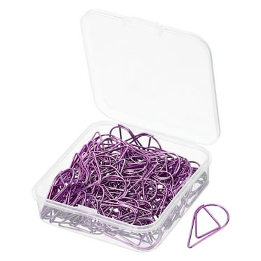 Uxcell 50 Pieces Metal Paper Clip Drop-Shaped with Box 1.3 Inch Silver ...
