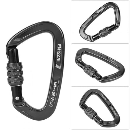 Outdoor D Shape Aluminum Carabiner Rock Climbing Lock Hook For Mountain ...