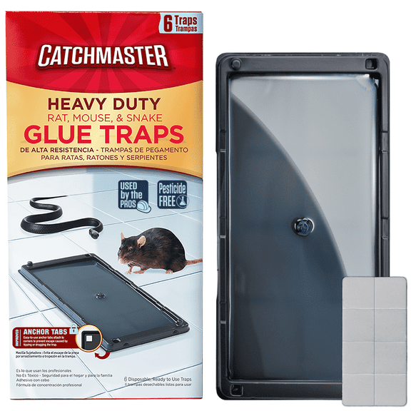 Catchmaster Heavy Duty Rat & Mouse Traps with Sticky Putty 6Pk, Mice ...