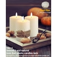 Flameless Pillar Candles Ivory - D3"H4" Large Set of 3 for Home Decor ...