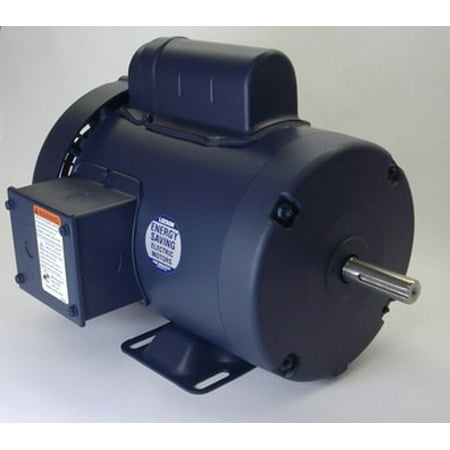 1 hp 3450 RPM 56 Frame TEFC 115/208-230V w/Overload Protection Leeson Electric Motor # 110142 ...