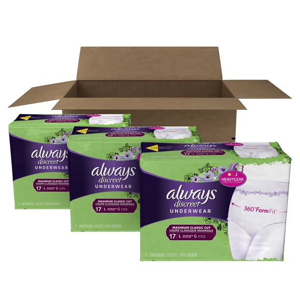 Always Discreet Incontinence & Postpartum Underwear for Women ...