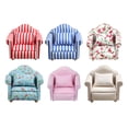 1/12 Miniature Sofa Model Furniture with Flower Pattern and Stable Base ...