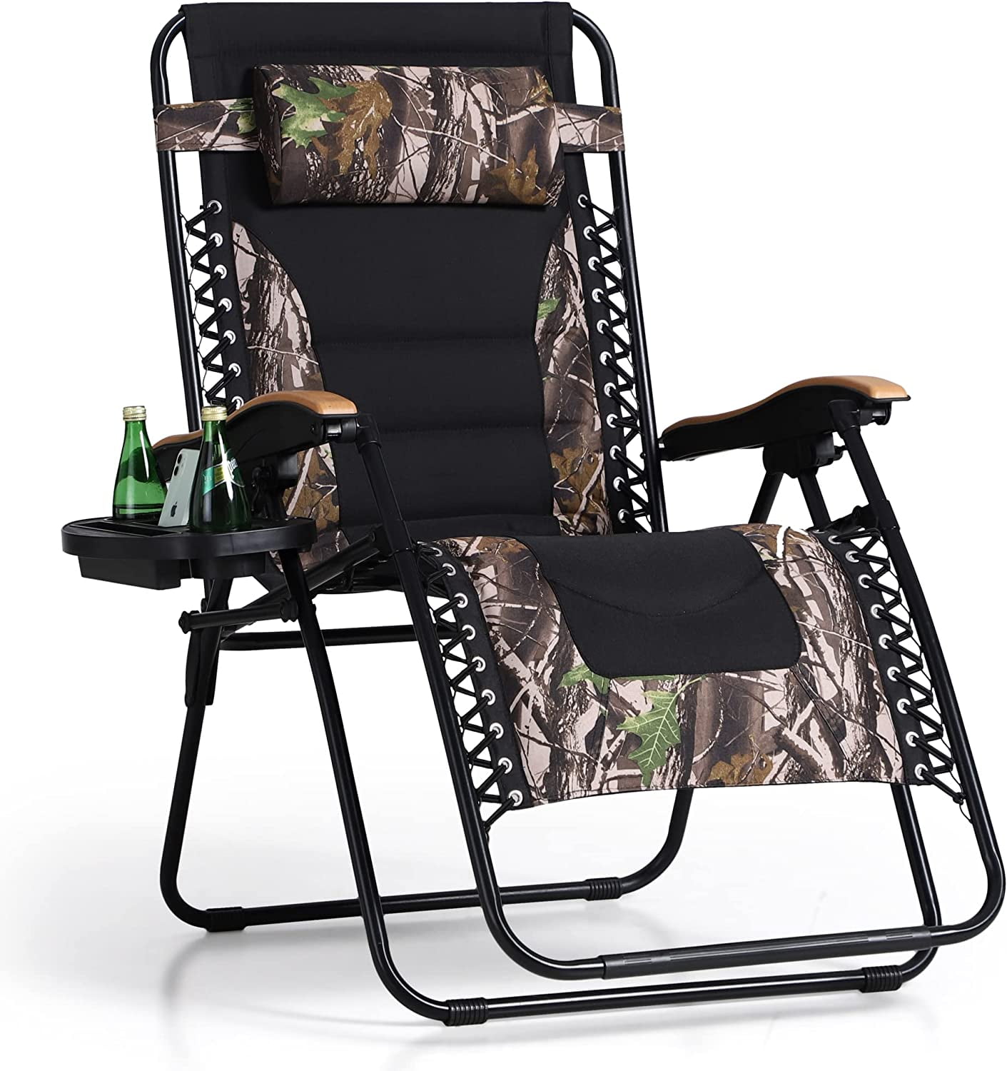 ZXNYH Padded Zero Gravity Lounge Chair Folding Patio Recliner with ...