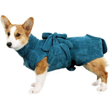 Dog Bath Towel Bathrobe Gown,Super Absorbent Large Robe Fast Dry ...