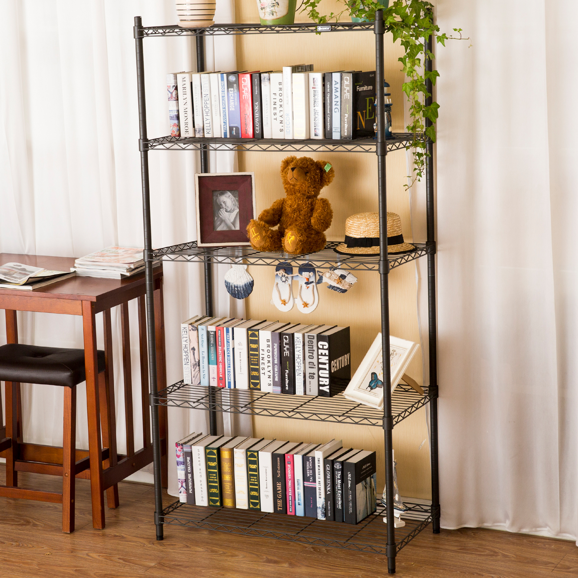 Buy SEGMART 5-Tier Bakers Rack, Heavy Duty Kitchen Food Storage Shelf ...