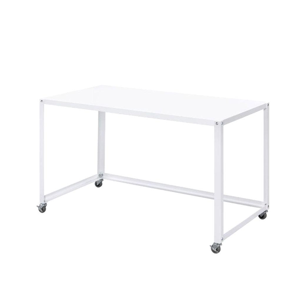 Buy Computer Desk Rectangular Writing Table 4 Wheels Smooth Tabletop ...