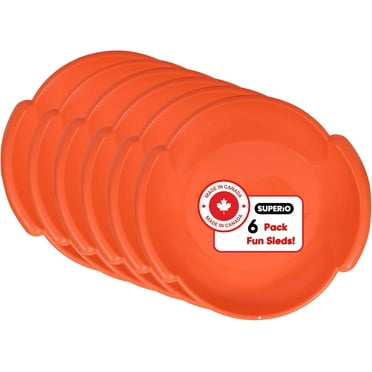Superio Spiral Snow Saucer Sled, Round 26" Avalanche Circle Plastic ...