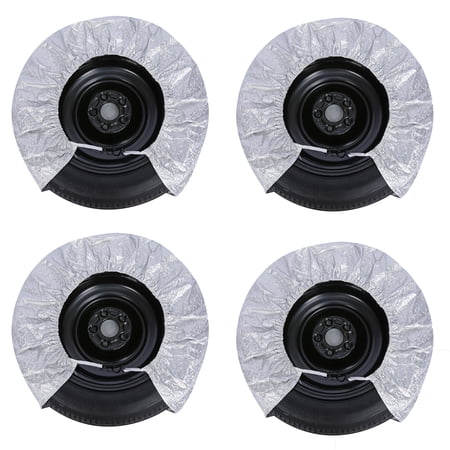 Tire Covers 4PCS/Set Tire Covers Waterproof Wheel Covers Tire Wheel Sun ...