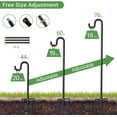 76" Shepherds Hooks for Outdoor, Extra Thick Bird Feeder Pole with 5 ...