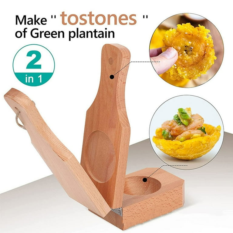 Banana Smasher Kitchen Tool Wooden Plantain Press With Handle ...